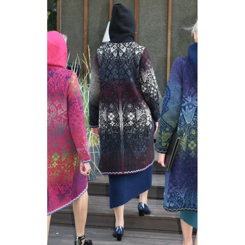 T-631 Woollen design coat with lining, A-cut